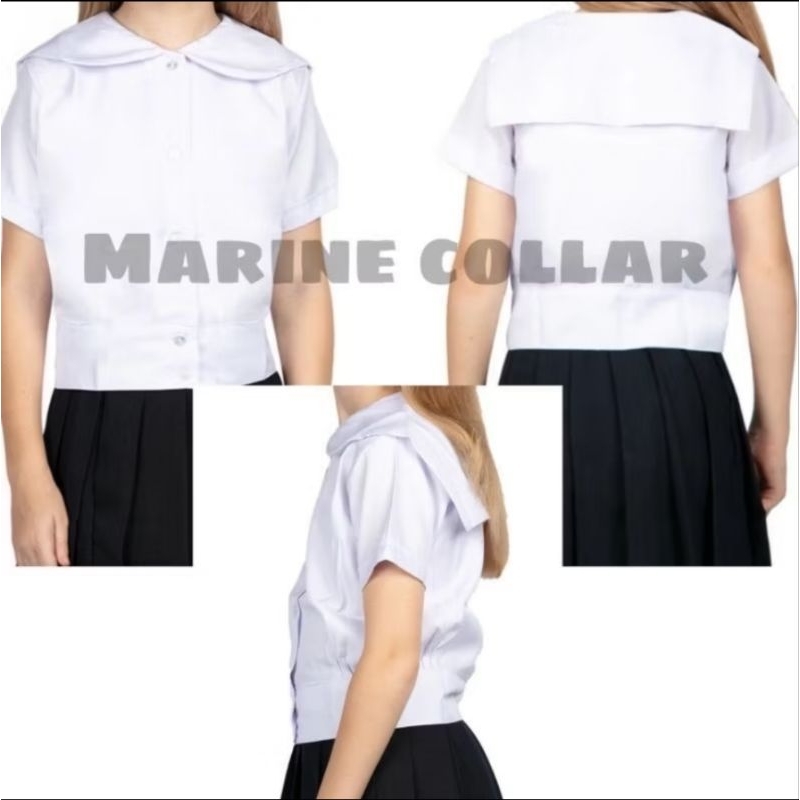 MARINE COLLAR SCHOOL UNIFORM FOR KIDS (Katrina Cloth) | Shopee Philippines