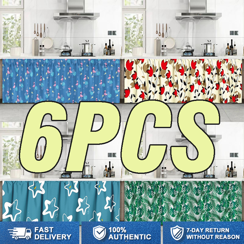6PCS Kurtina Sa Lababo 100x70cm Makapal Curtain Kitchen Sink Curtain ...