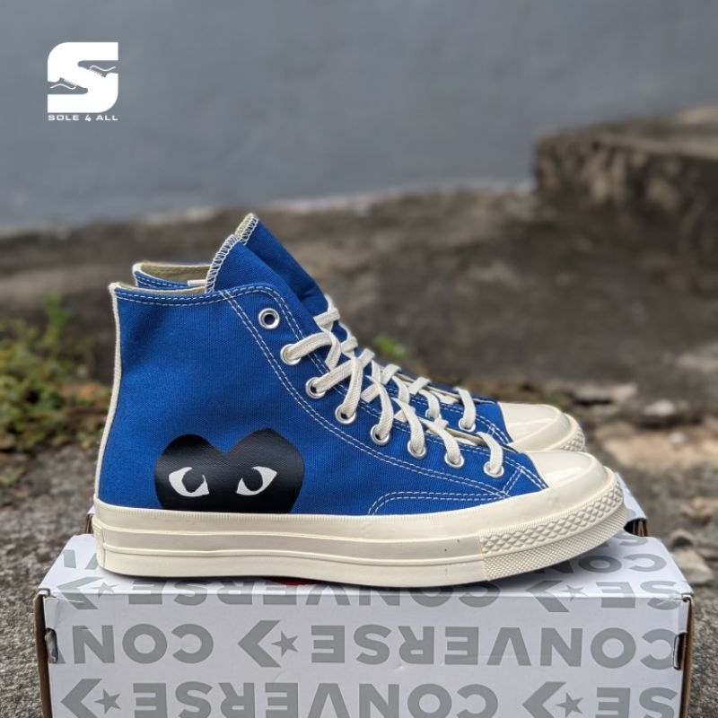 Cons x CDG Chuck 70 Hi Blue Quartz | Shopee Philippines