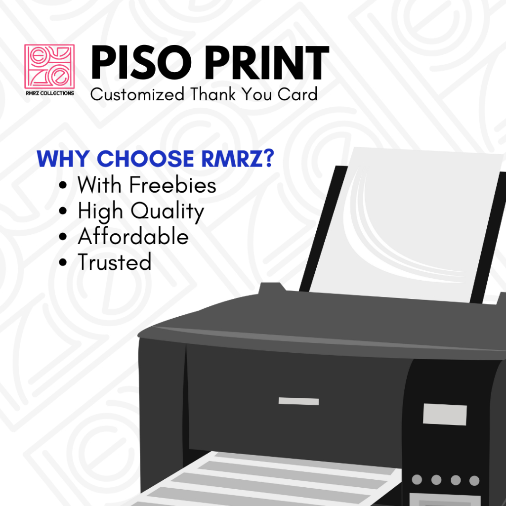 Piso Print Customized Thank You Cards High Quality | Shopee Philippines