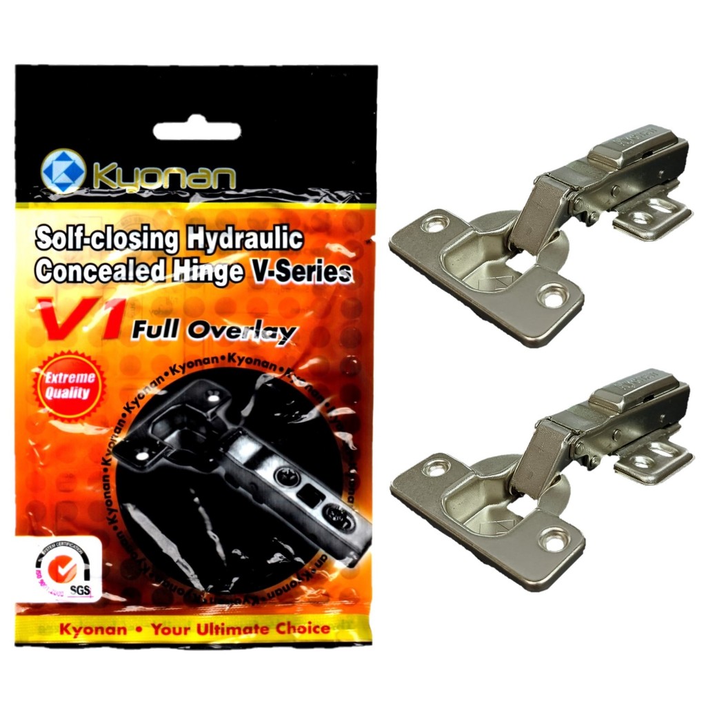 Kyonan Soft Closing Hydraulic Concealed Hinges V-Series - Full Overlay ...