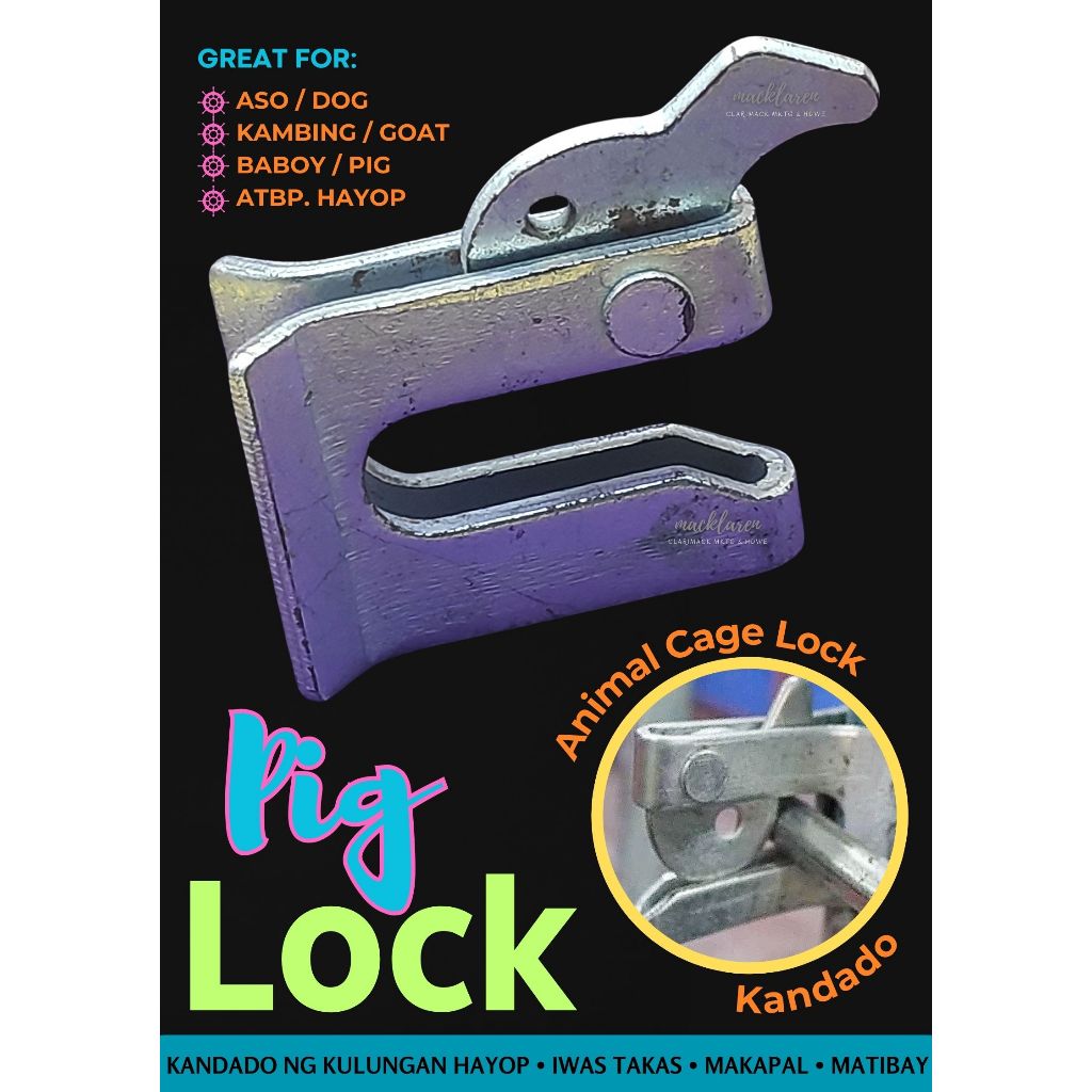 Dog, Goat, Pig Animal Cage Lock - Heavy Duty Thick Metal Quality ...
