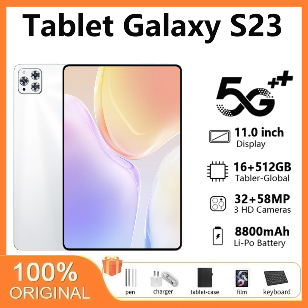【2025 Promotion】New Galaxy S23 Tablet Android 12 inch 16+512GB HD Eye ...