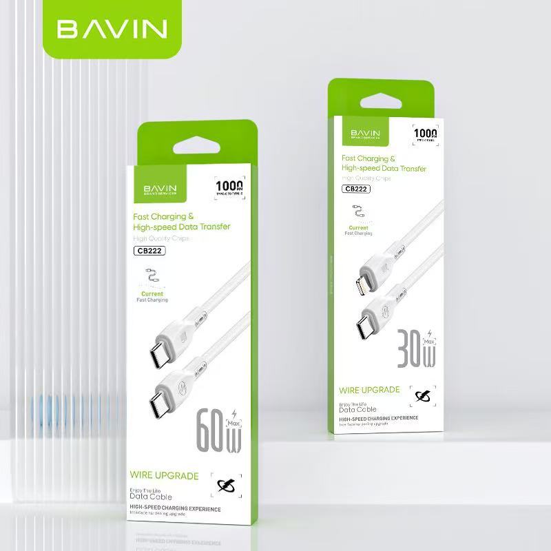 BAVIN CB222 60W 30W PD Qualcomm 3.0 Fast Charging Durable Data Cable ...