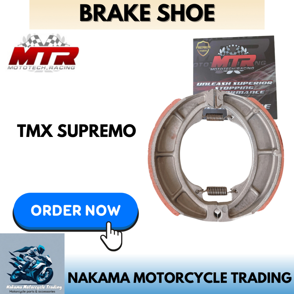 Red rubberrized Quality TMX Supremo Brake shoe | Shopee Philippines