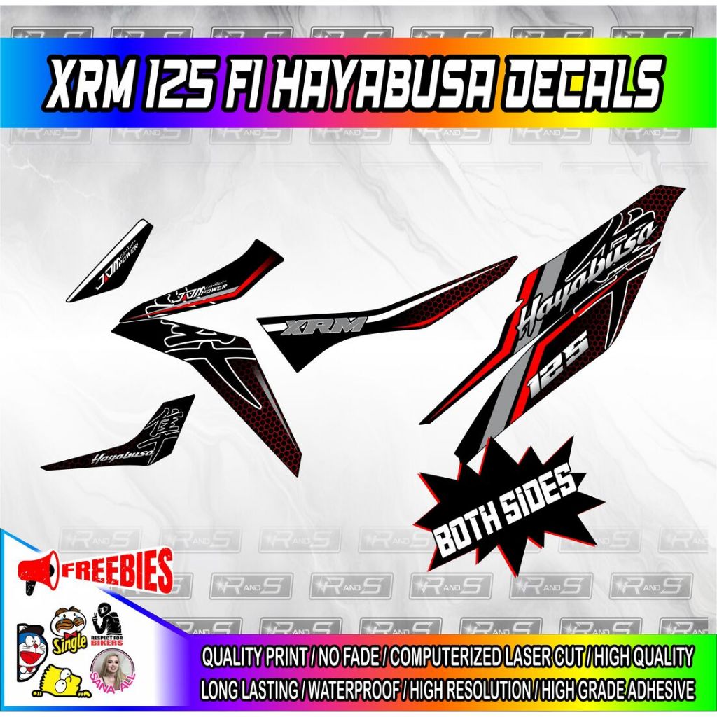 XRM 125FI HAYABUSA STICKER DECALS HD PRINT ( MORE COLORS AVAILABLE ...