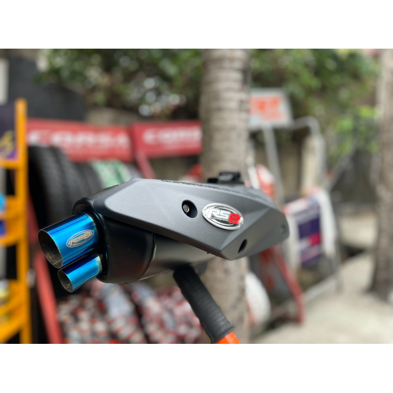 RS8 DC8 SILENT POWER PIPE REIGN FORCED DUAL TIP NMAX/AEROX V2 | Shopee Philippines