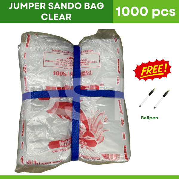 Jumper Plastic Sando Bag Clear | 1000 pcs (10 packs/100 pcs per pack ...