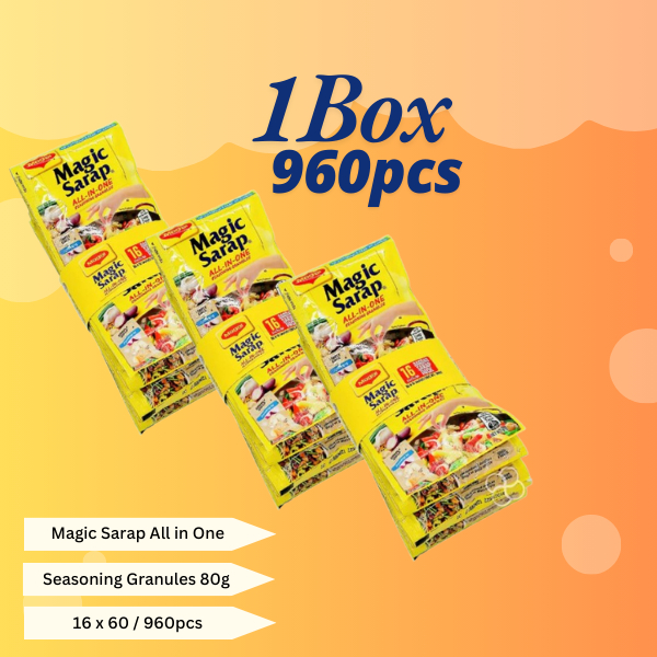Magic Sarap all in 1 seasoning granules 80gx16x16/960pcs per box ...