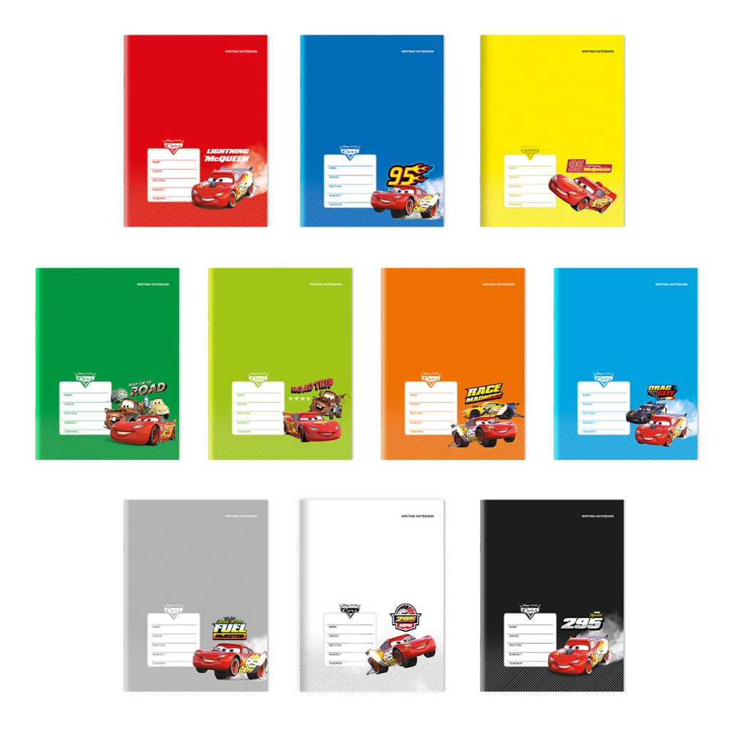 Set of 10 Orions Disney Pixar Cars Color Coding Writing Notebook 80 ...