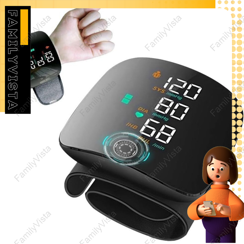 FamilyVista Big LCD Screen Wrist Style Blood Pressure Monitor ...