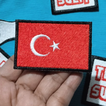 TS23 191 turkey flag 2,5 in width patch embroidery travel food kebab baklava turkish delight ...