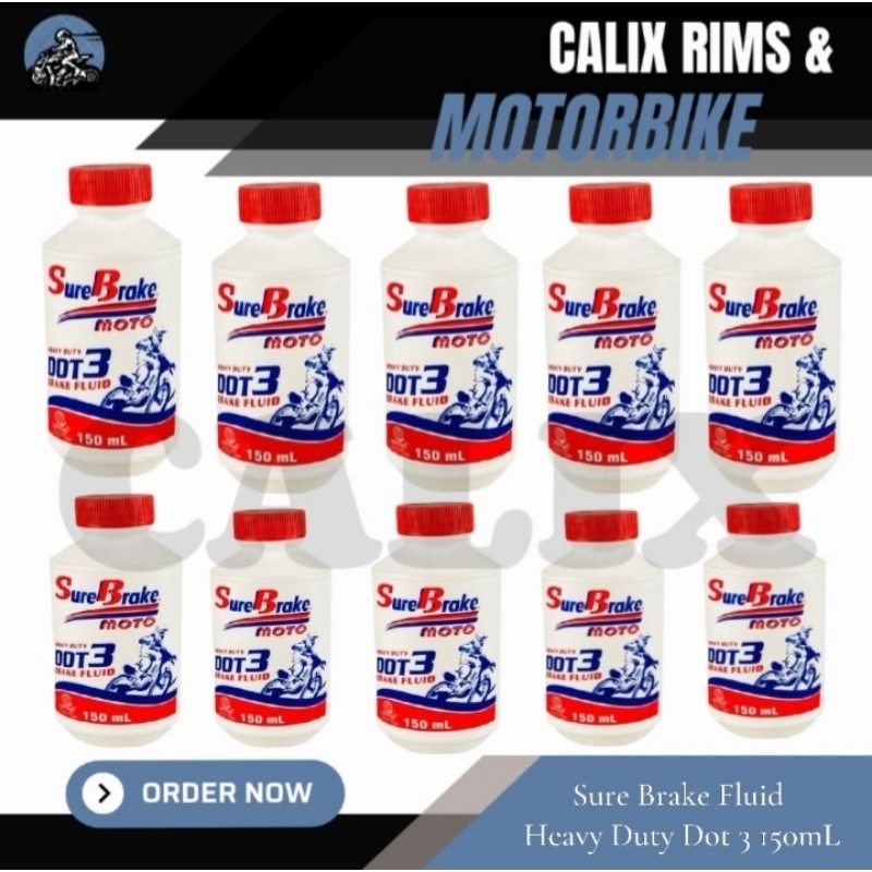 Sure Brake Fluid Heavy Duty Dot 3 150mL (10/20/30pcs) | Shopee Philippines