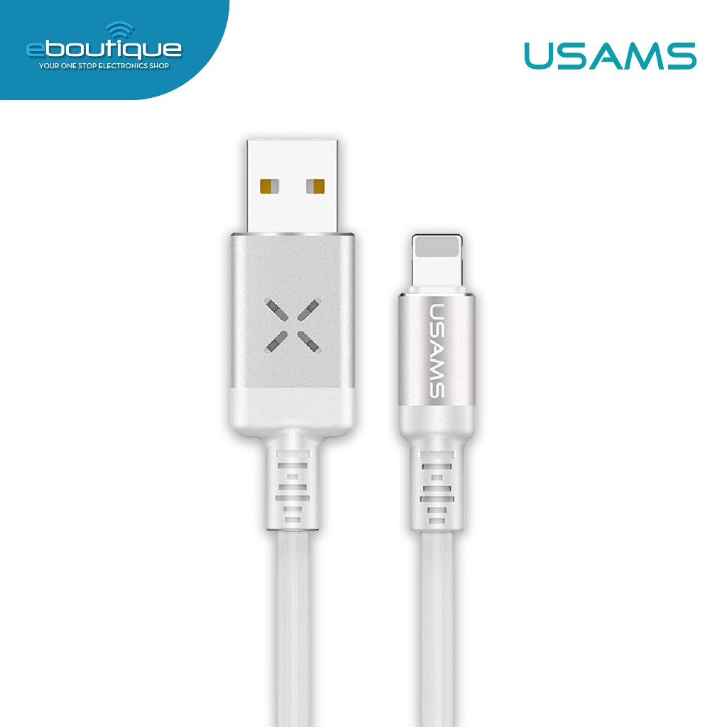 USAMS U16 Voice Control Led Flowing Type C Cable (White) | Shopee ...