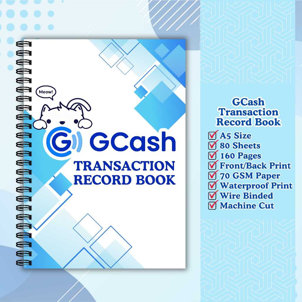 A5 GCash Transaction Record Booklet Notebook | Shopee Philippines
