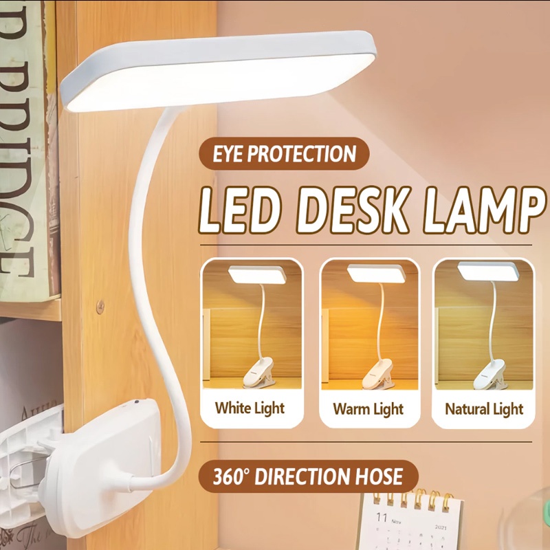 LED Desk Lamp Rechargeable Study Lamp USB Table Light For Bedroom ...