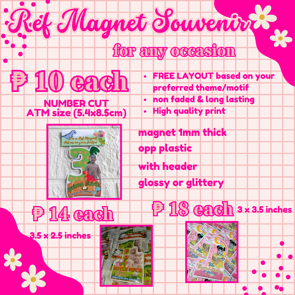 NUMBER CUT REF MAGNET SOUVENIR | Shopee Philippines