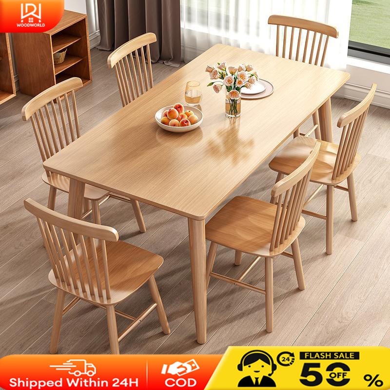 Dining Table Solid Wood Table Nordic Table Desk Restaurant Table 140 ...