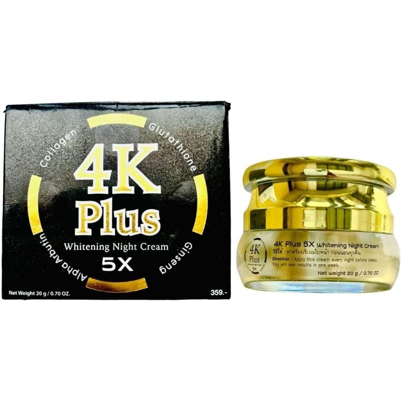 4K PLUS 5X WHITENING NIGHT CREAM | Shopee Philippines