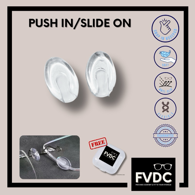 FVDC Push-in nose pad for glasses, soft and replacement, eyeglasses ...