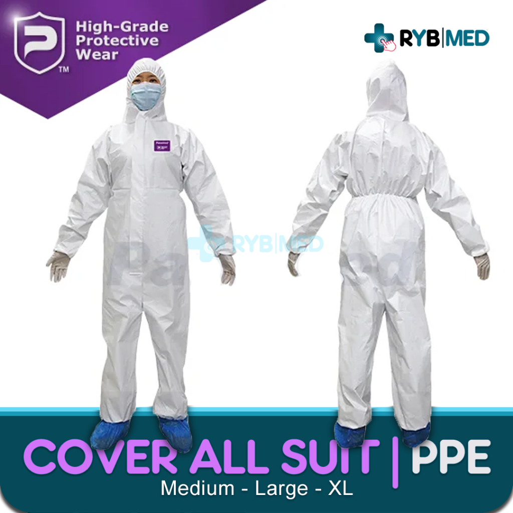 PPE / HAZMAT Cover-all Suit Only (White) | Shopee Philippines