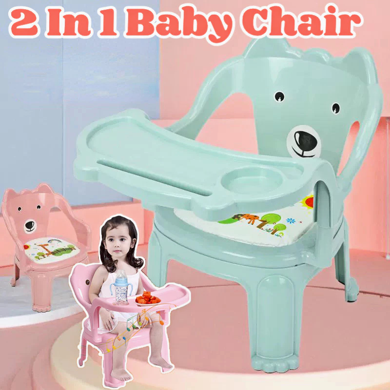 PL/ 2 In 1 Baby Feeding Dining Chair with Removable Food Tray ...