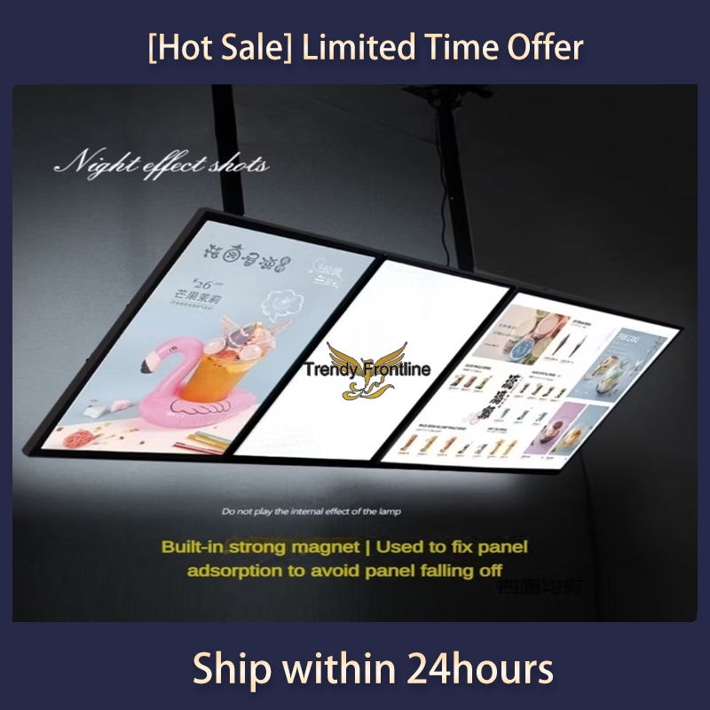 LED Restaurant hanging menu board with light menu board Ultra thin TV ...