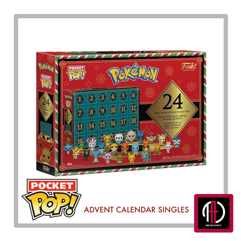 POCKET POP! Pokemon 24-Day Holiday Countdown Advent Calendar Single ...