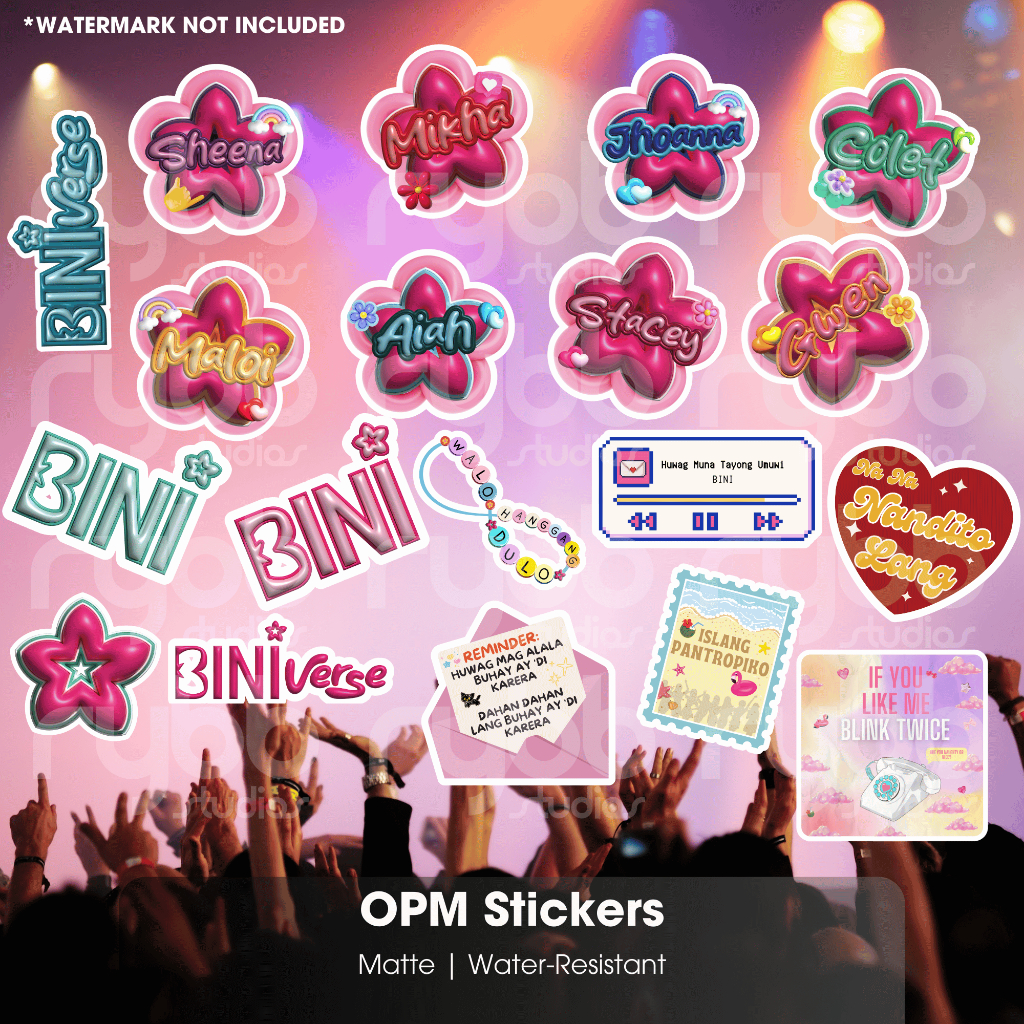 BINI Fan Art Sticker | SET OF 41 | SET OF 19 (NEW DESIGN) | The ...