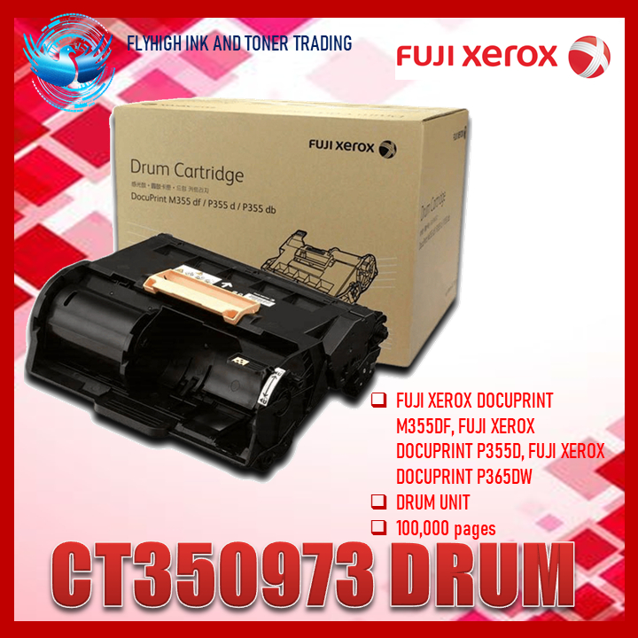 Fuji Xerox CT350973 Drum Unit 100,000 yield pages for DocuPrint M355DF ...