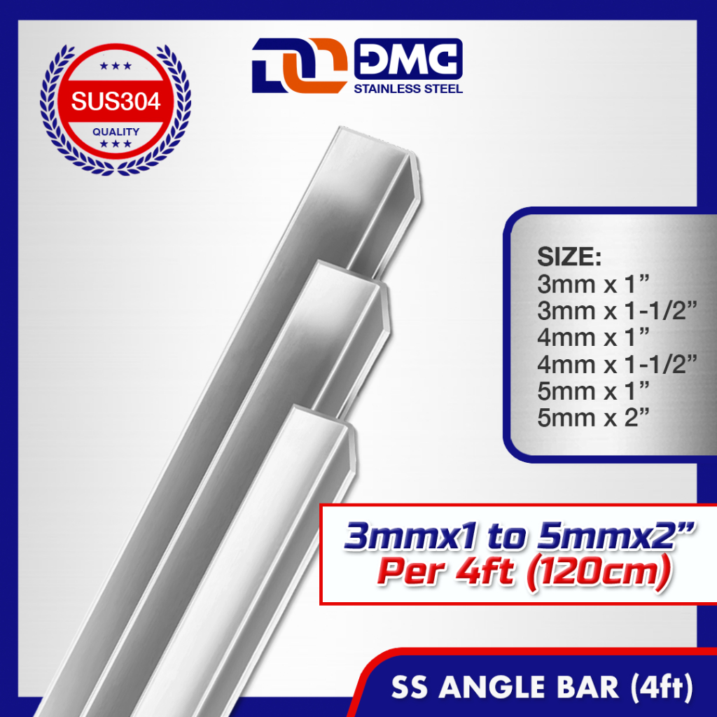 4FT Stainless Angle Bar Stainless Bar Stainless Steel | Shopee Philippines