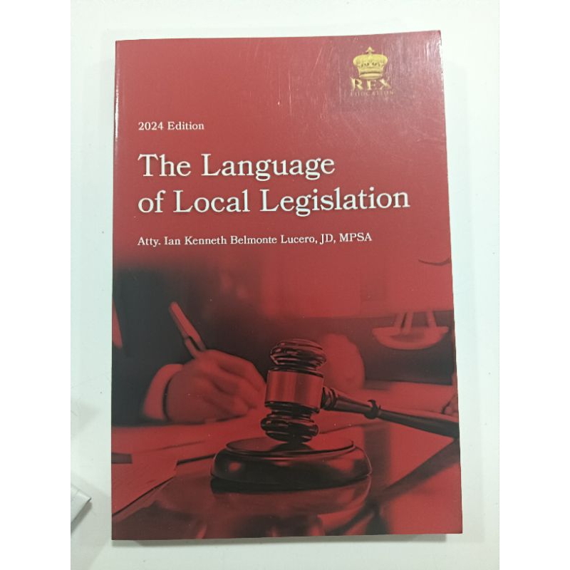 The Language of Local Legislation 2024 by Lucero | Shopee Philippines