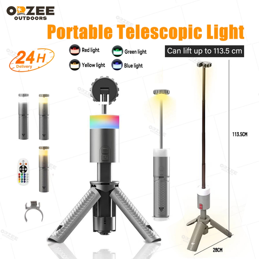 camping light outdoor portable telescopic light multi-function lighting ...