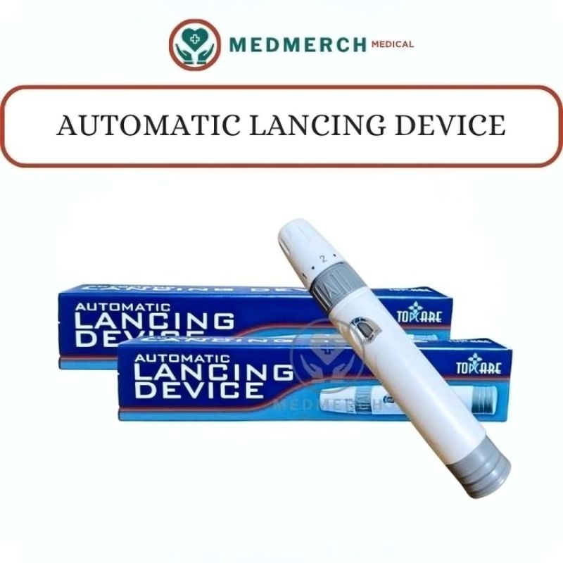 Automatic Lancing Pen Device for Blood Lancet Round Topcare | Shopee ...