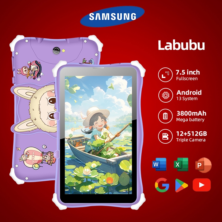 Samsung Tablet LABUBU 2025 New tablet (8GB+256GB)WIFI Tablet Kids ...