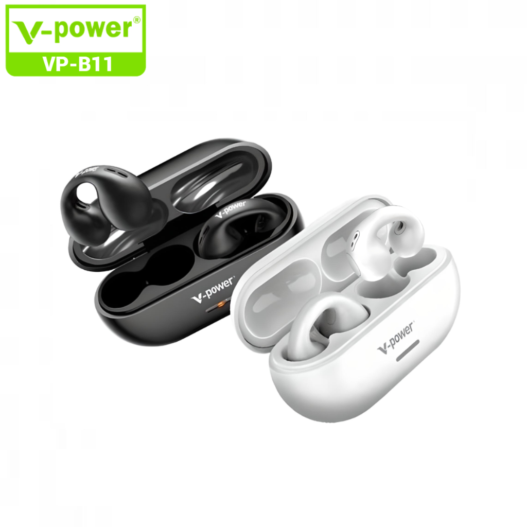 V-power TWS-B11 Bluetooth V5.3 Earphone Wireless Headset-Bone Conduction Clamp Type Built-in MIC ...