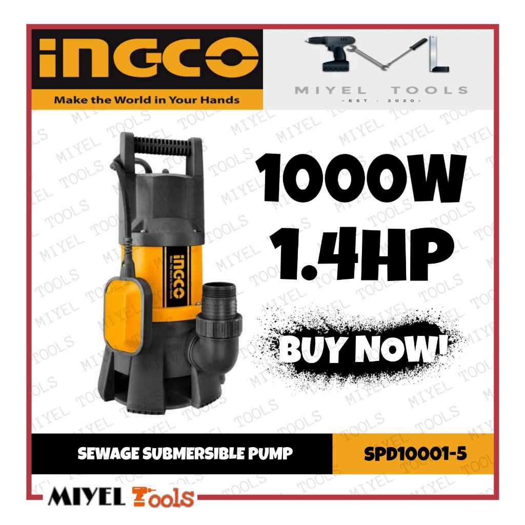 INGCO SPD10001-5 Submersible Water Pump 1000W 1.4HP | Shopee Philippines