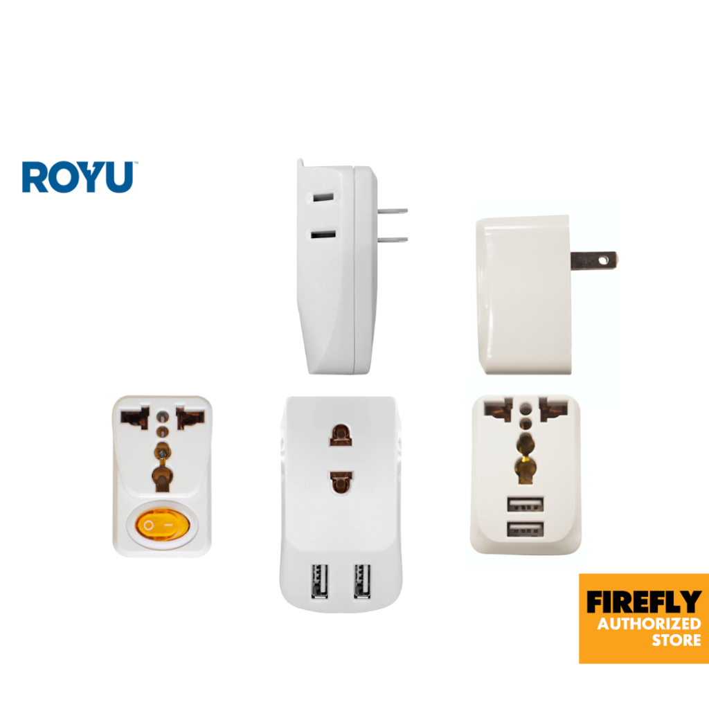 Royu International or Octopus Adaptors with Switch or 2 USB Ports 250V ...