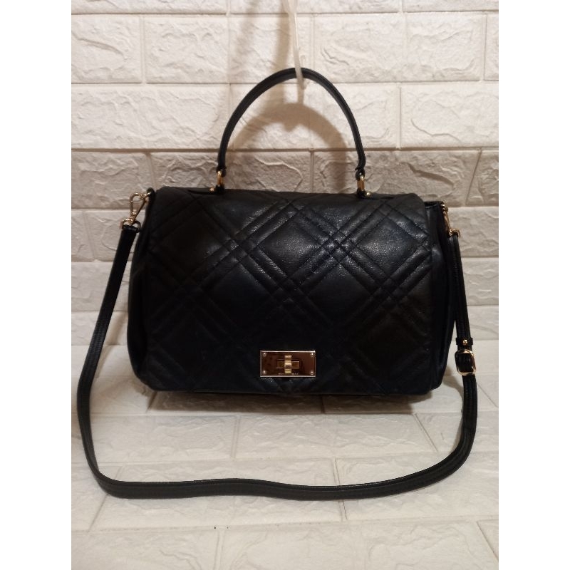Double M Milano 2-way Leather Satchel Bag | Shopee Philippines