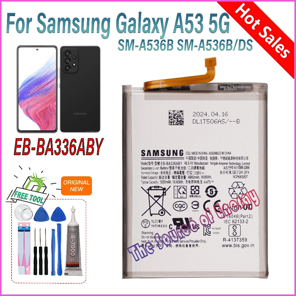 EB-BA336ABY 5000mAh Battery For Samsung Galaxy A53 5G SM-A536B SM-A536B/DS Batteries+Tools ...