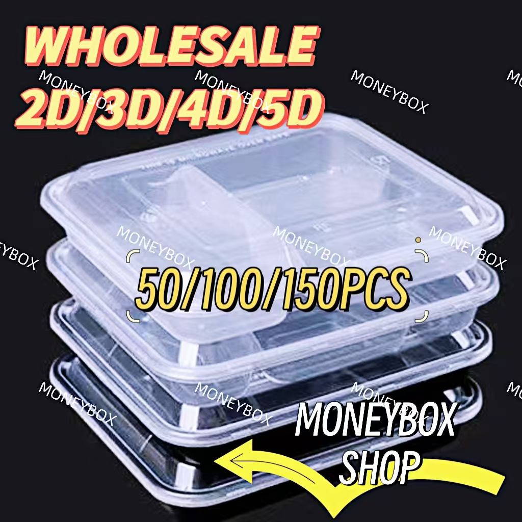Bento lunch box with lid disposable plastic fast food box Microwave ...