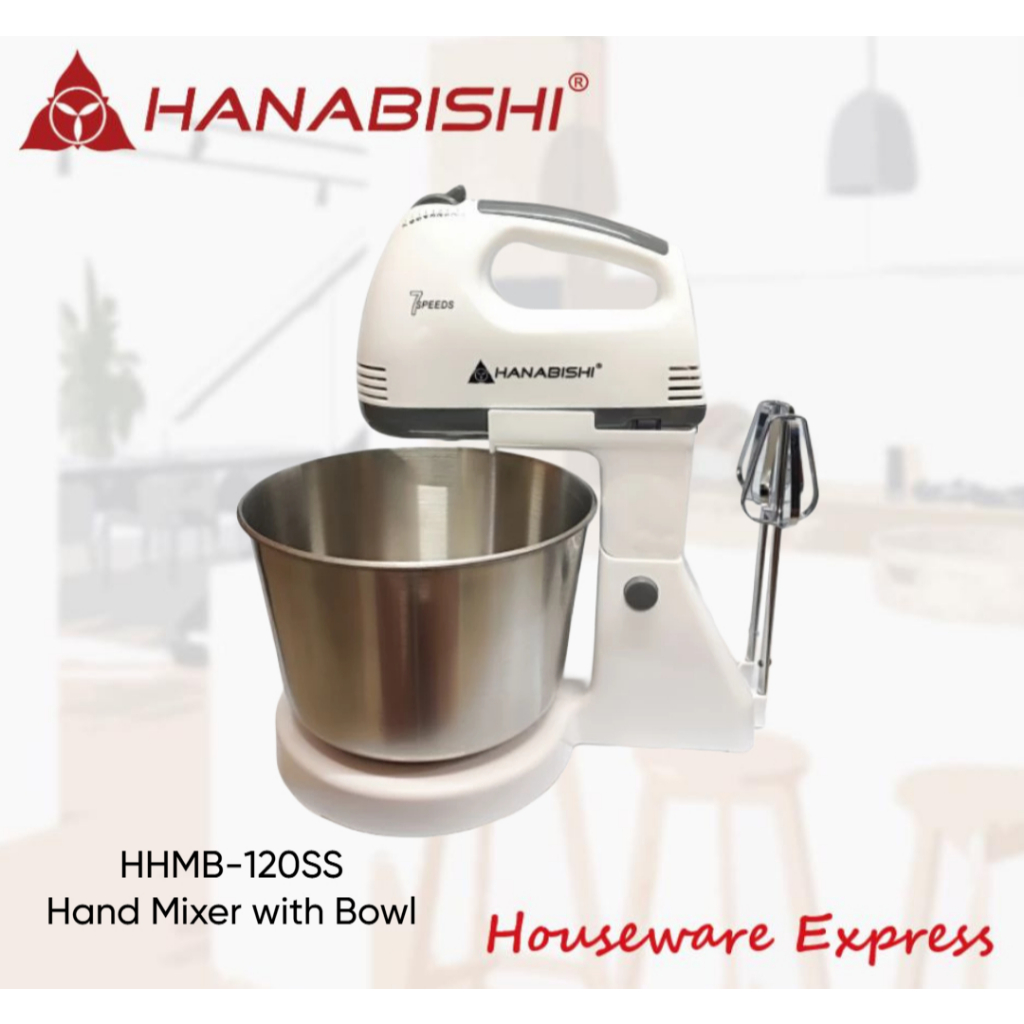 Hanabishi HHMB120SS Hand Mixer with Stand HHMB-120SS (Houseware Express ...