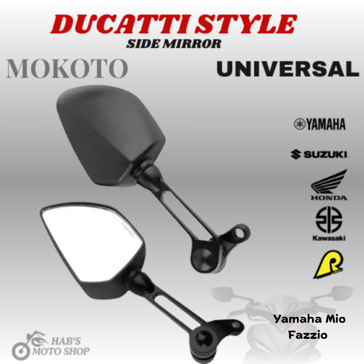 Yamaha Mio Fazzio Mokoto Ducatti Style Rear View Side Mirror Elite ...