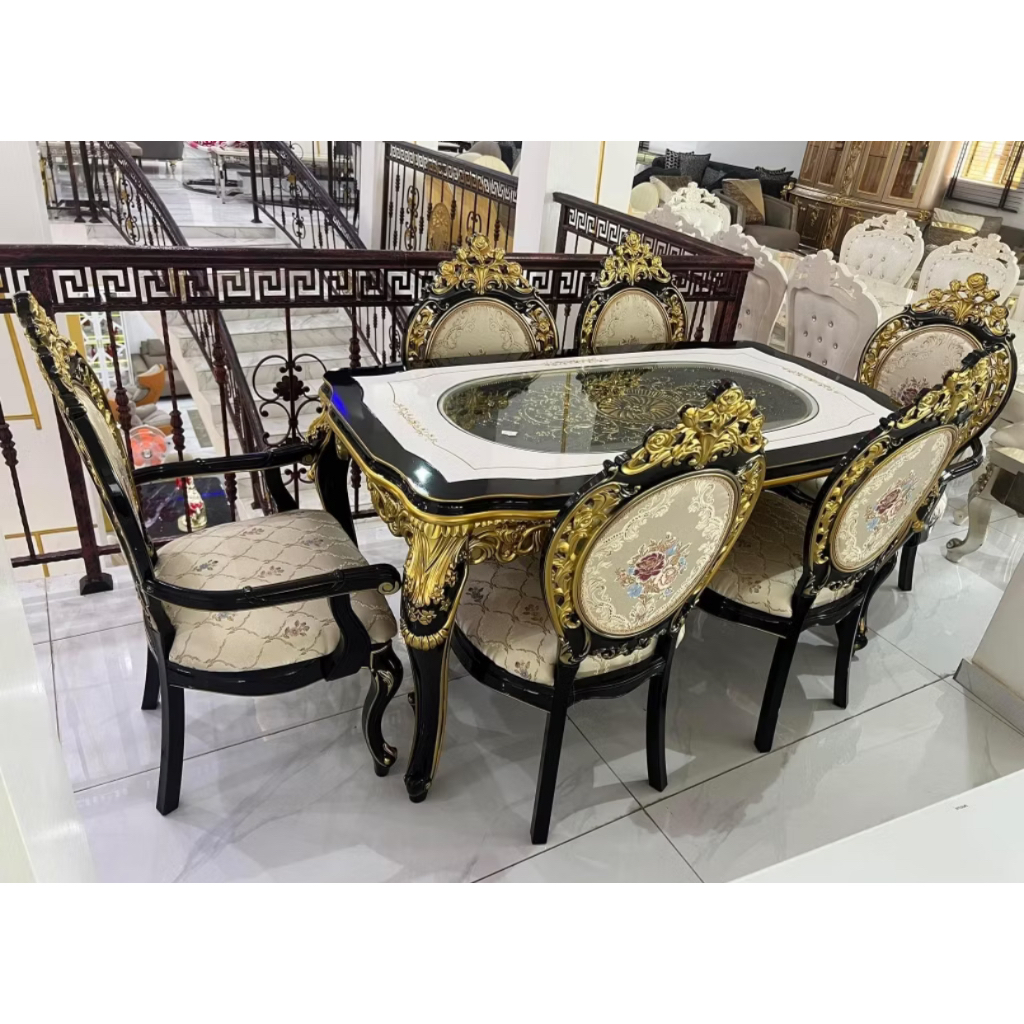 Brand New Original Royal Luxury 6 Seater Dining Set | Shopee Philippines