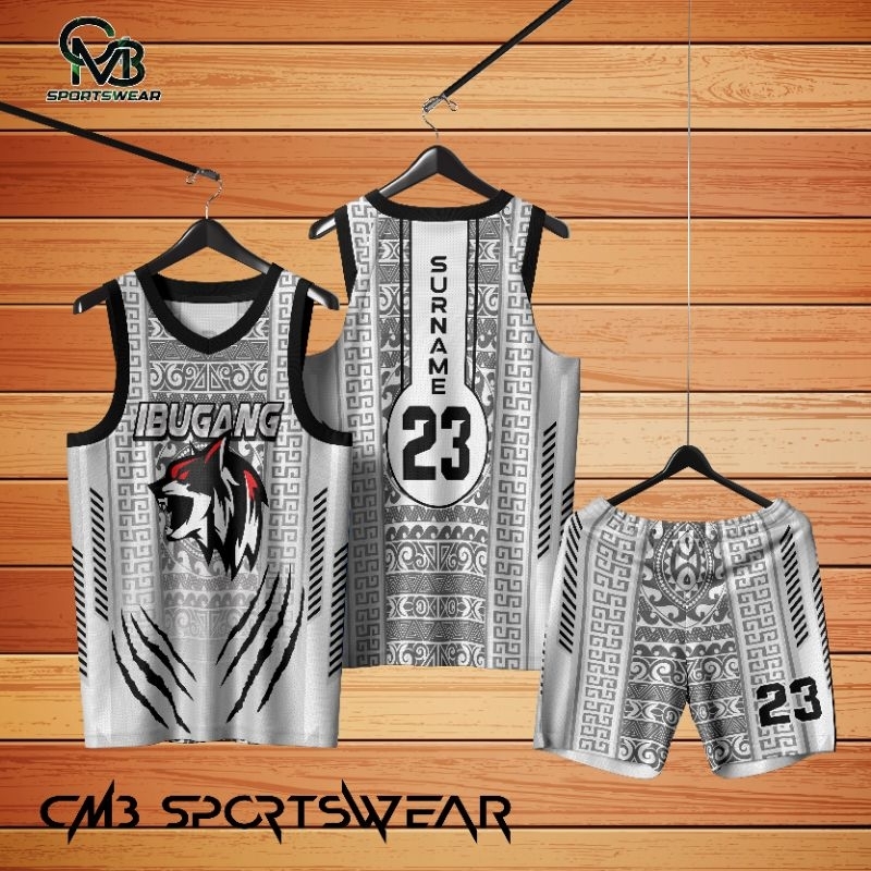 Basketball Jersey Black White Full Sublimation Change Team Name Surname ...