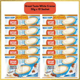 Great Taste White Crema Twin Pack 3-IN-1 Coffee Mix 50g x 10 sachet ...