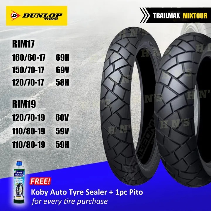 Dunlop Trailmax Mixtour Tires (160/60-17 ,150/70-17 ,120/70-17 ,120/70 ...
