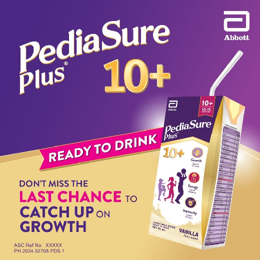 Pediasure Plus 10+ Vanilla 180ml for Adolescents 10-15 Years Old Ready ...