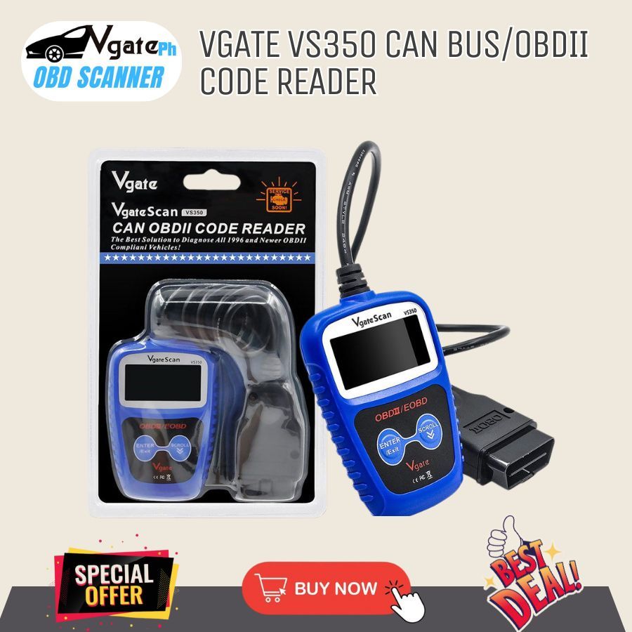 Vgate VS350 CAN BUS/OBDII Code Reader | Shopee Philippines