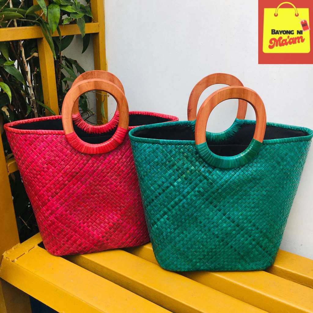 BAYONG NI MA'AM: New! Native Wooder Plain Bag || Minimalist Bayong Bag ...